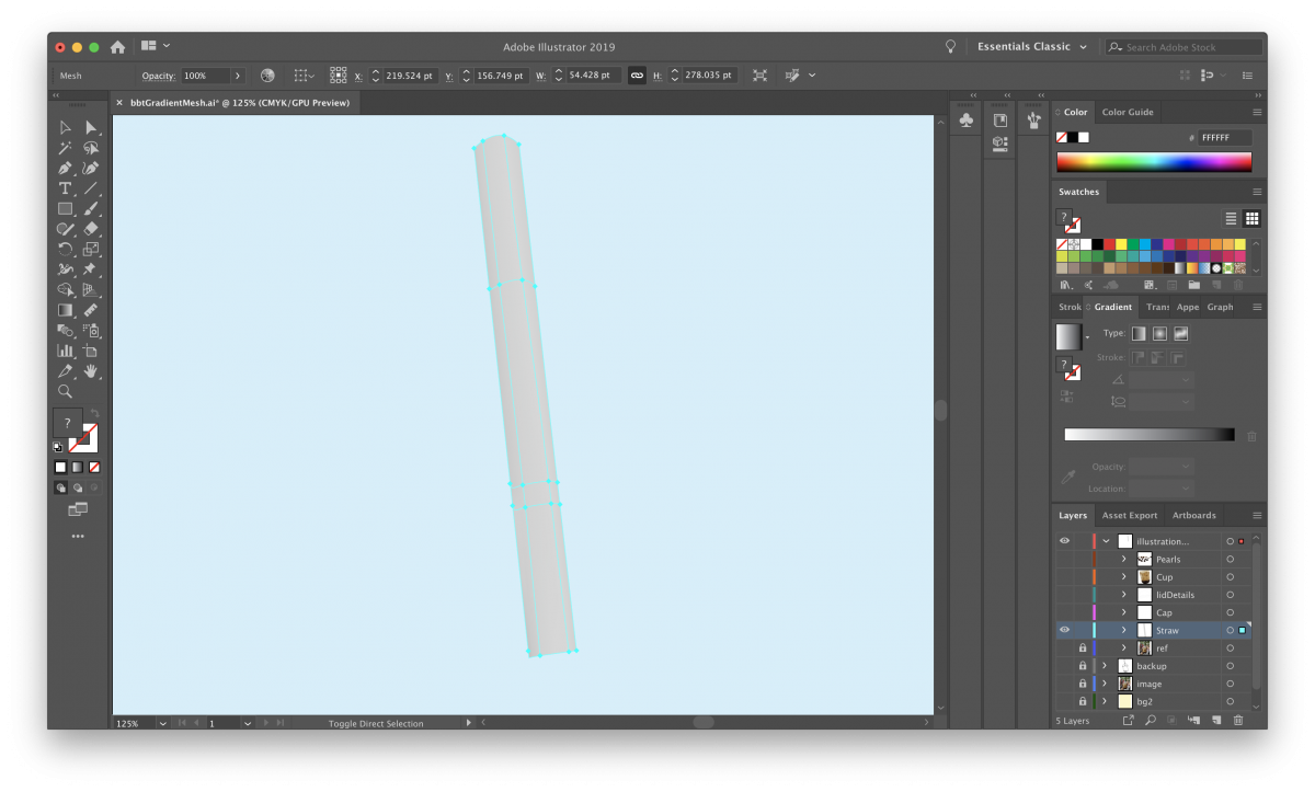 Gradient Mesh Tool Illustrator | Digital Illustration Part 2 - Amphibi ...